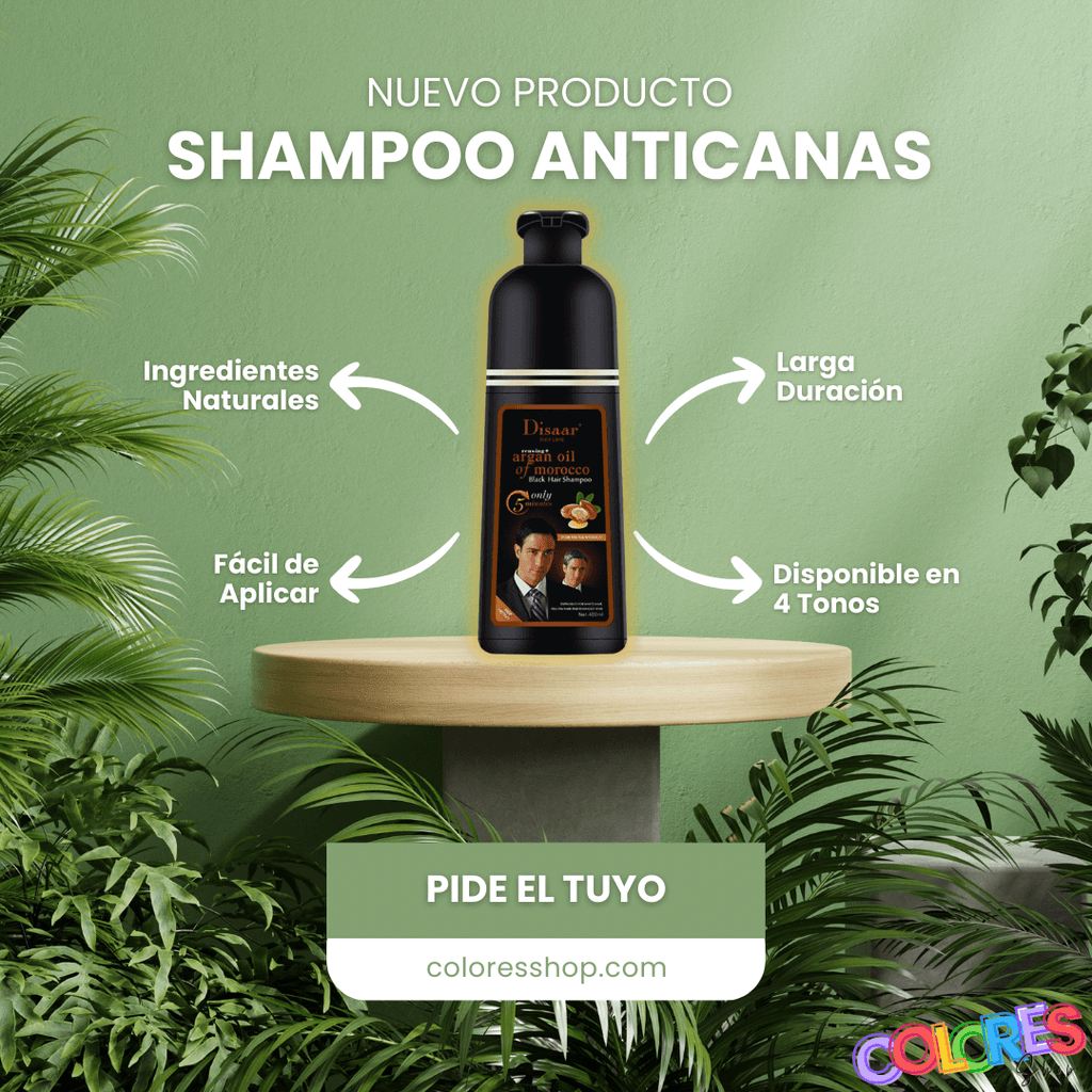 Shampoo Cubre Canas Unisex - Cobertura Instantánea y Natural – Colores Shop